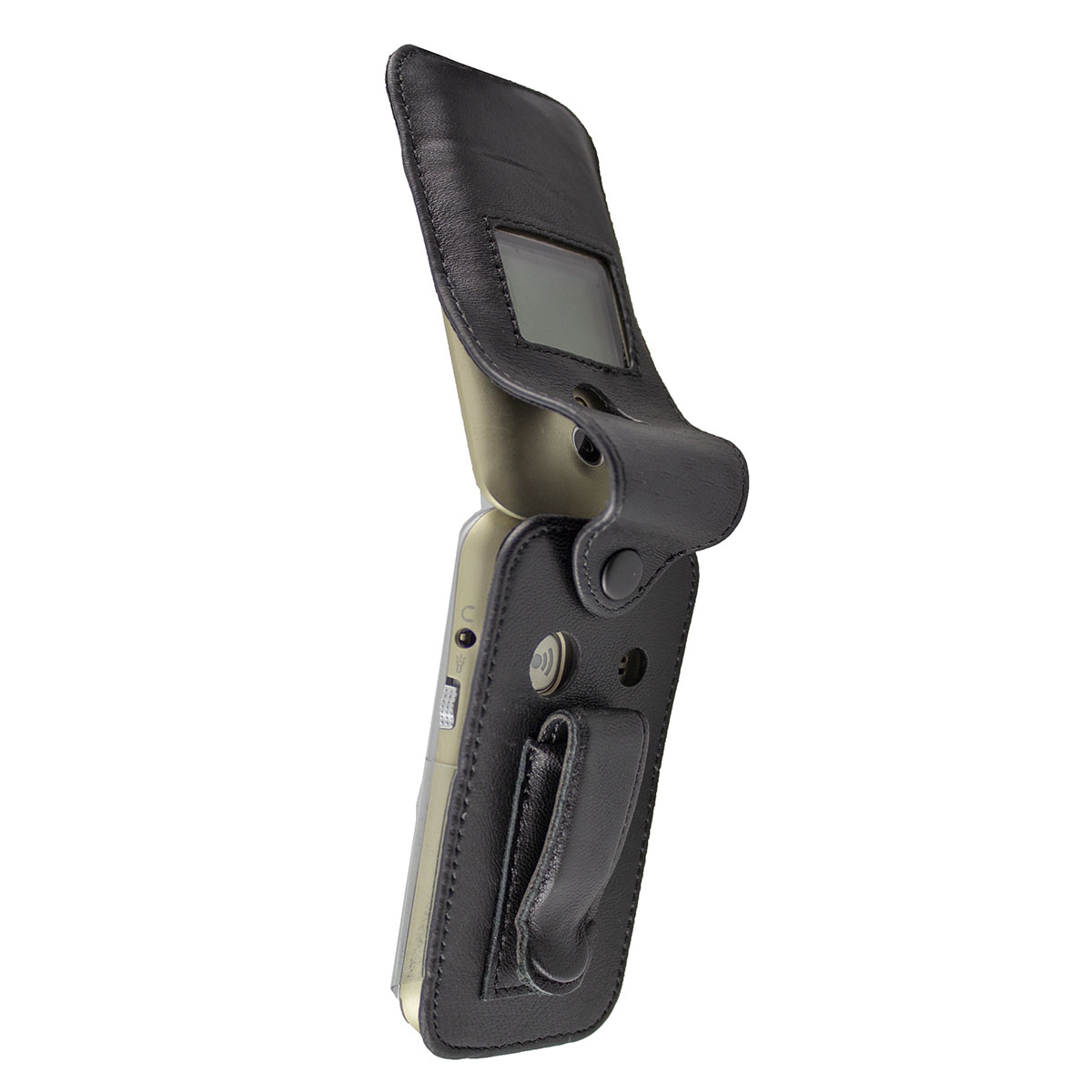 caseroxx Leather-Case with belt clip for Doro 2424 in black made of ...